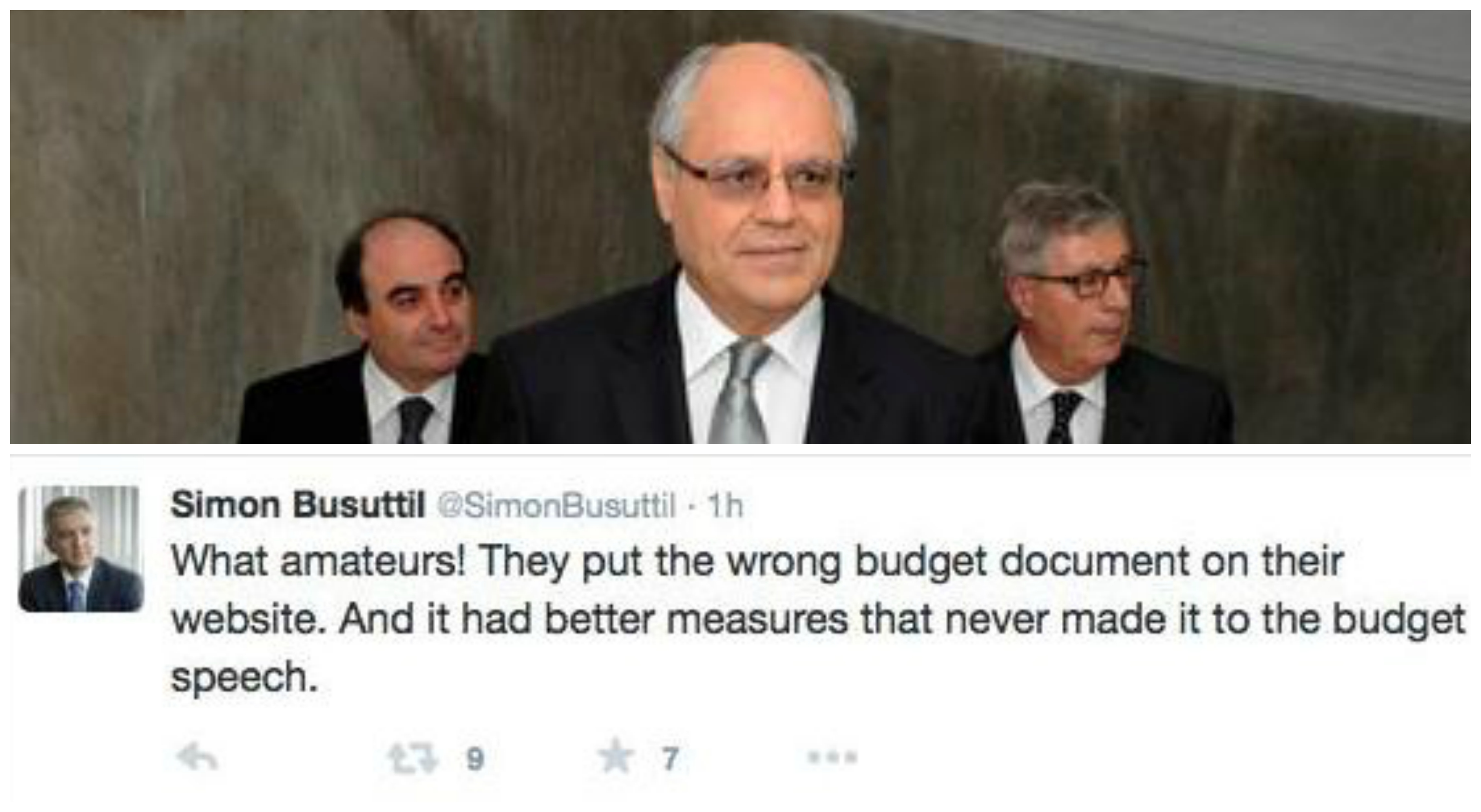 Id-dokument tal-Baġit fuq is-sit tal-Ministeru tal-Finanzi ma kienx finali