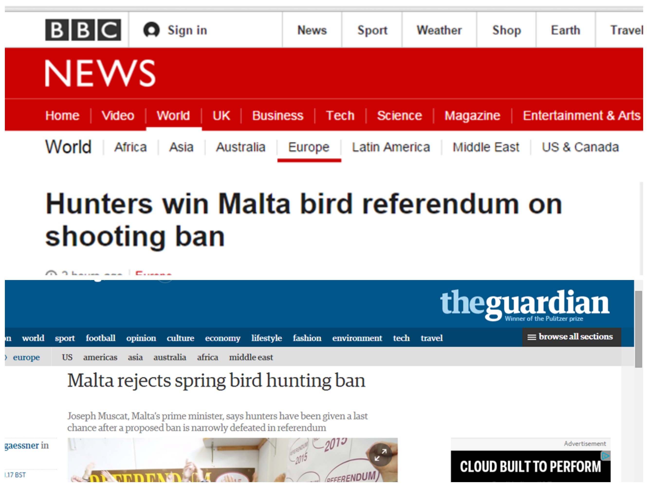 Kaċċa: Fil-midja barranija jingħad li Malta għandha titkeċċa mill-UE ...