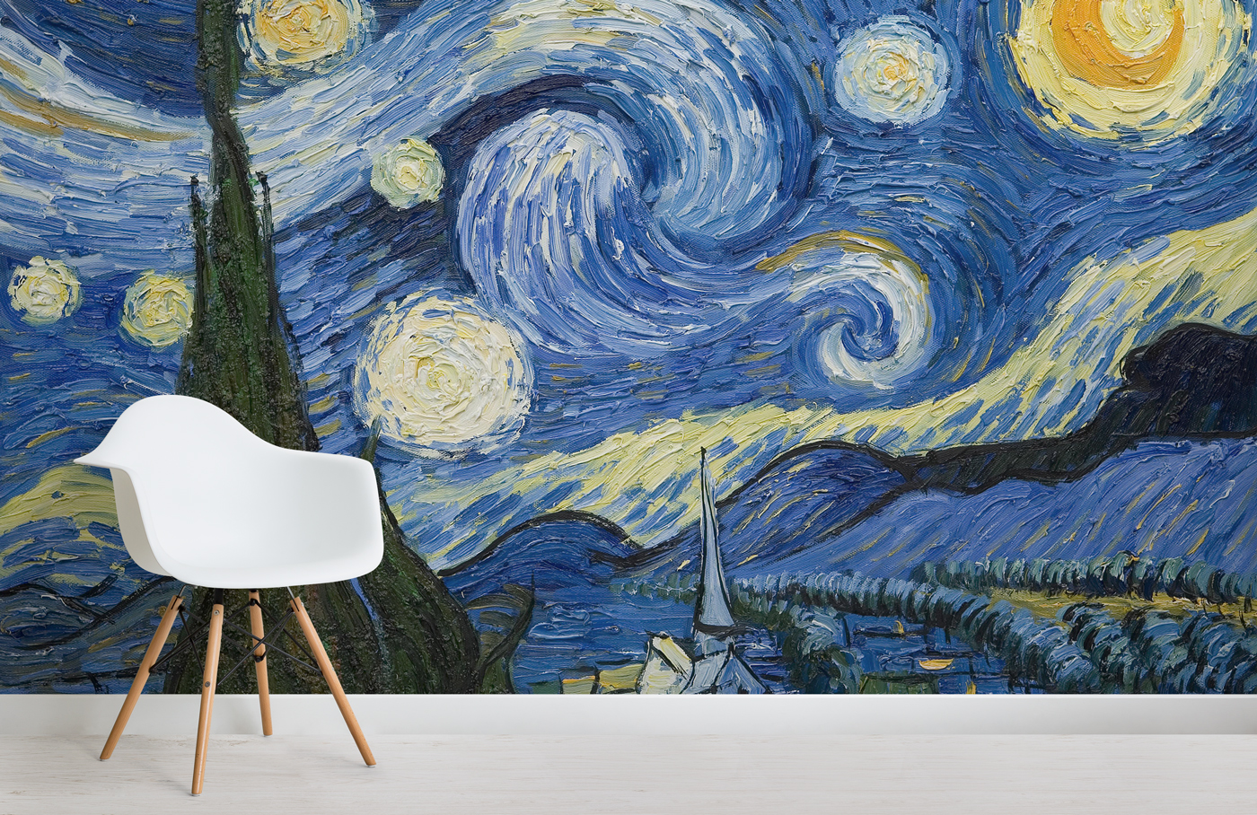 Iconic Van Gogh paintings as mural masterpieces
