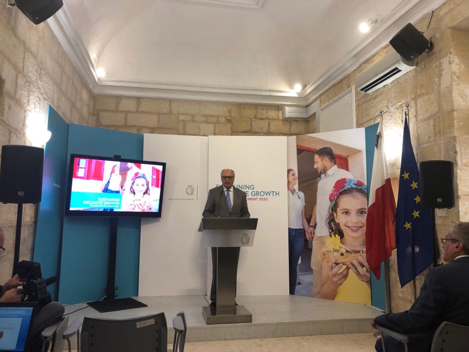Minister Scicluna presents the Pre-Budget Document 2020