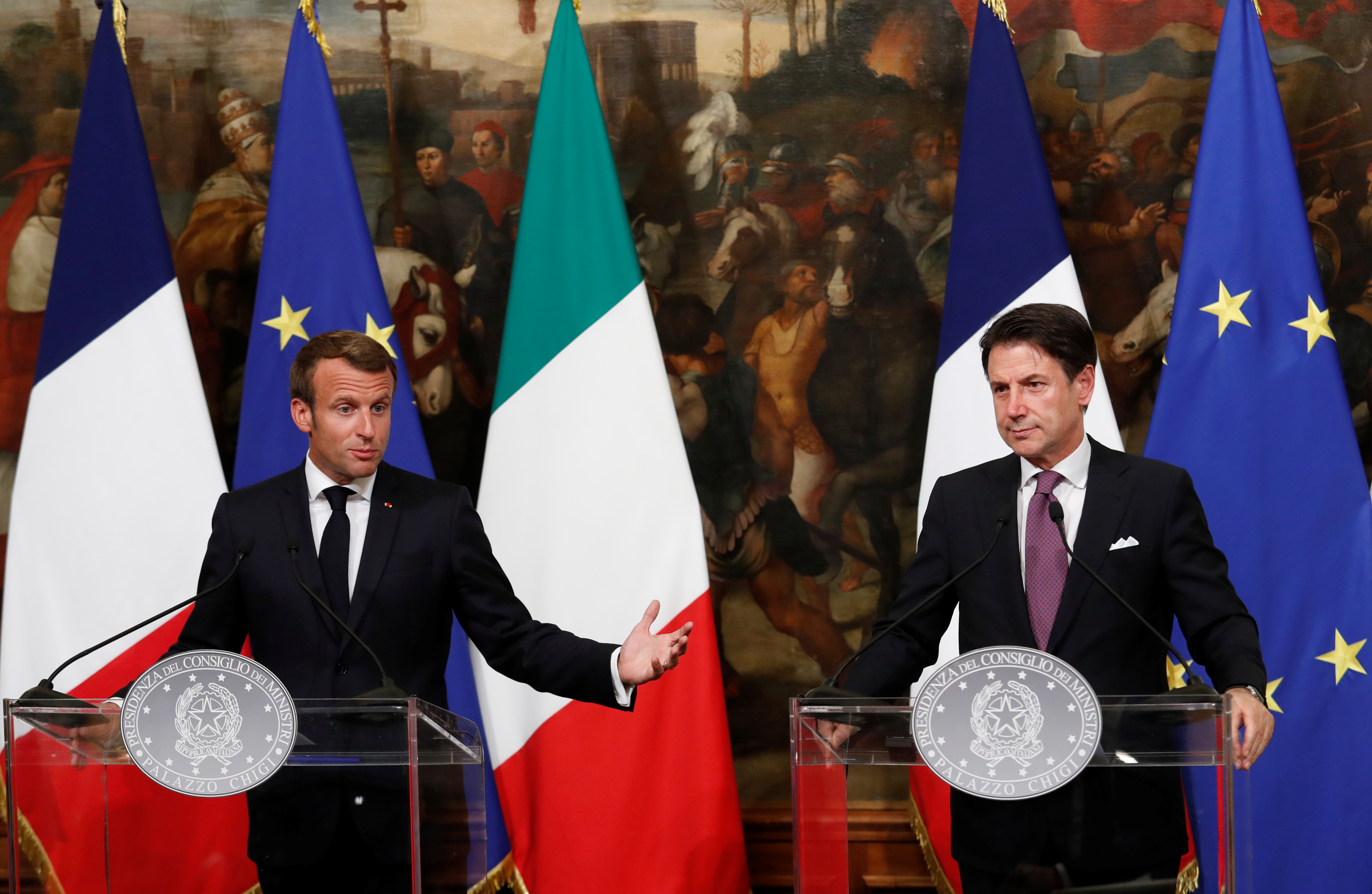 Italy and France agree migrants must be distributed around the EU