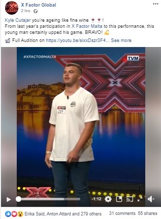 Filmat: Kyle Cutajar ukoll jispiċċa fuq X Factor Global - Newsbook