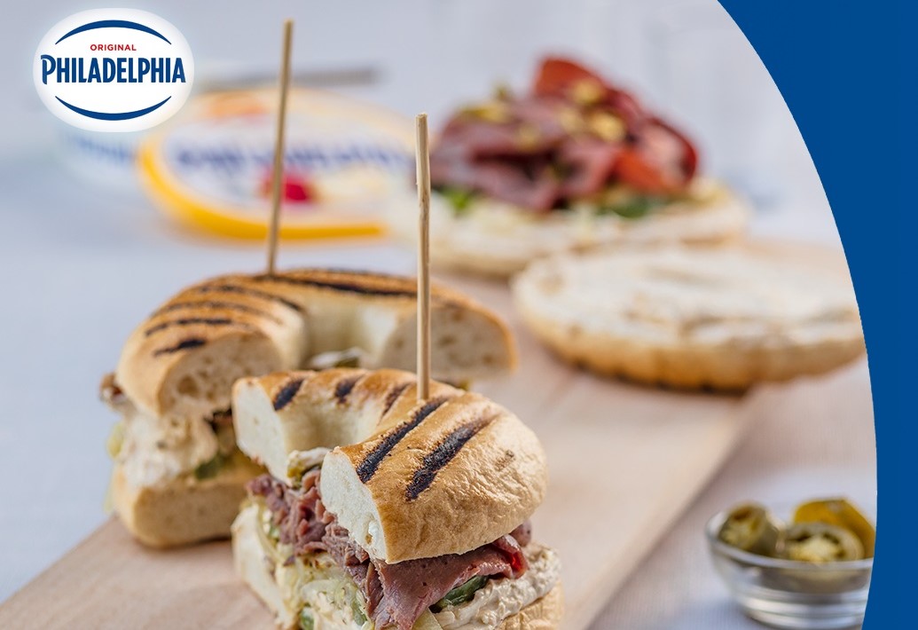 Philadelphia bagels topped with roast beef and jalapenos - Newsbook