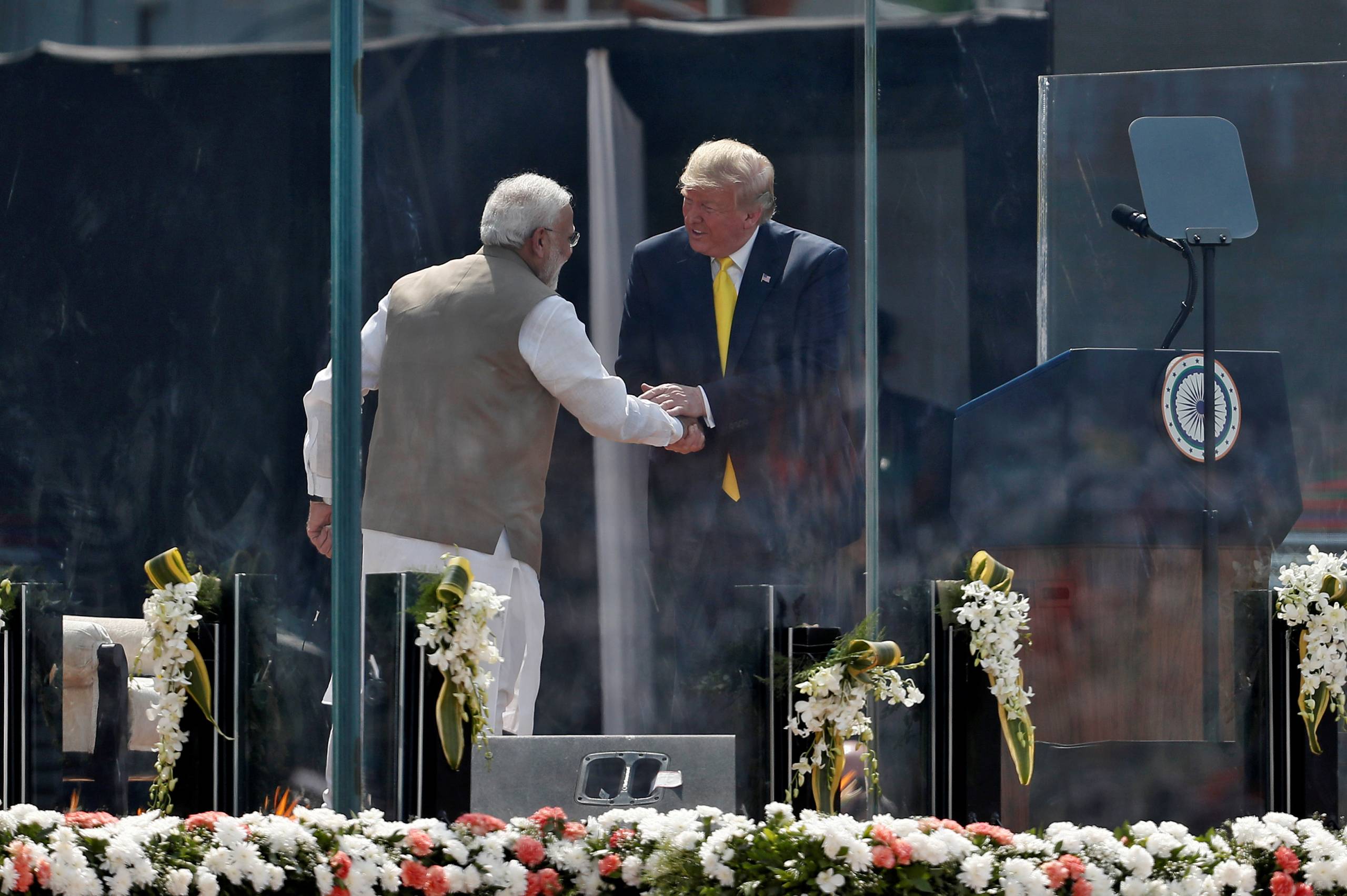 Photos: 'Namaste Trump': Modi holds huge rally for Trump's visit