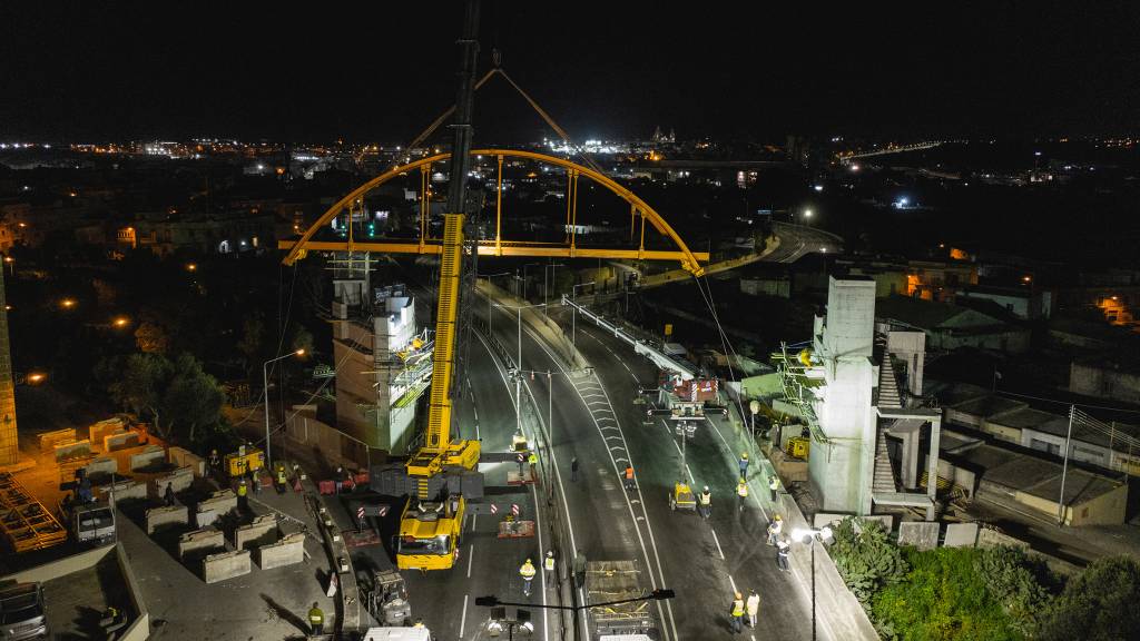 Watch: New Marsa-Qormi footbridge installed - Newsbook