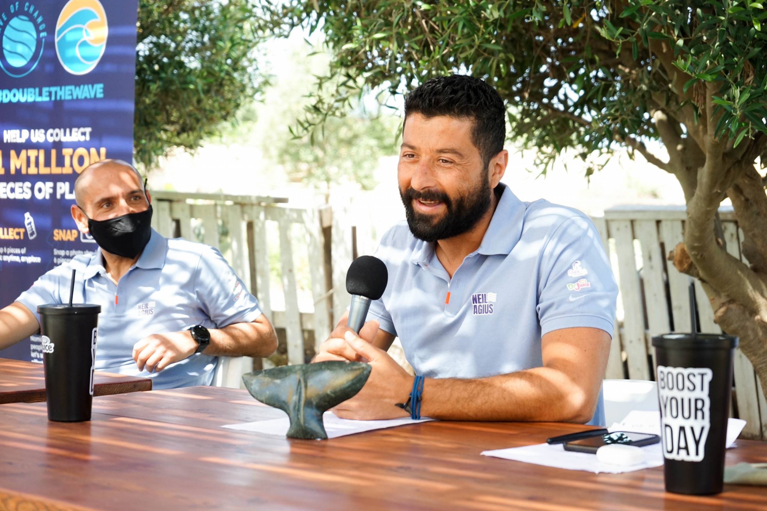 Neil Agius arrives in Linosa ahead of world record attempt