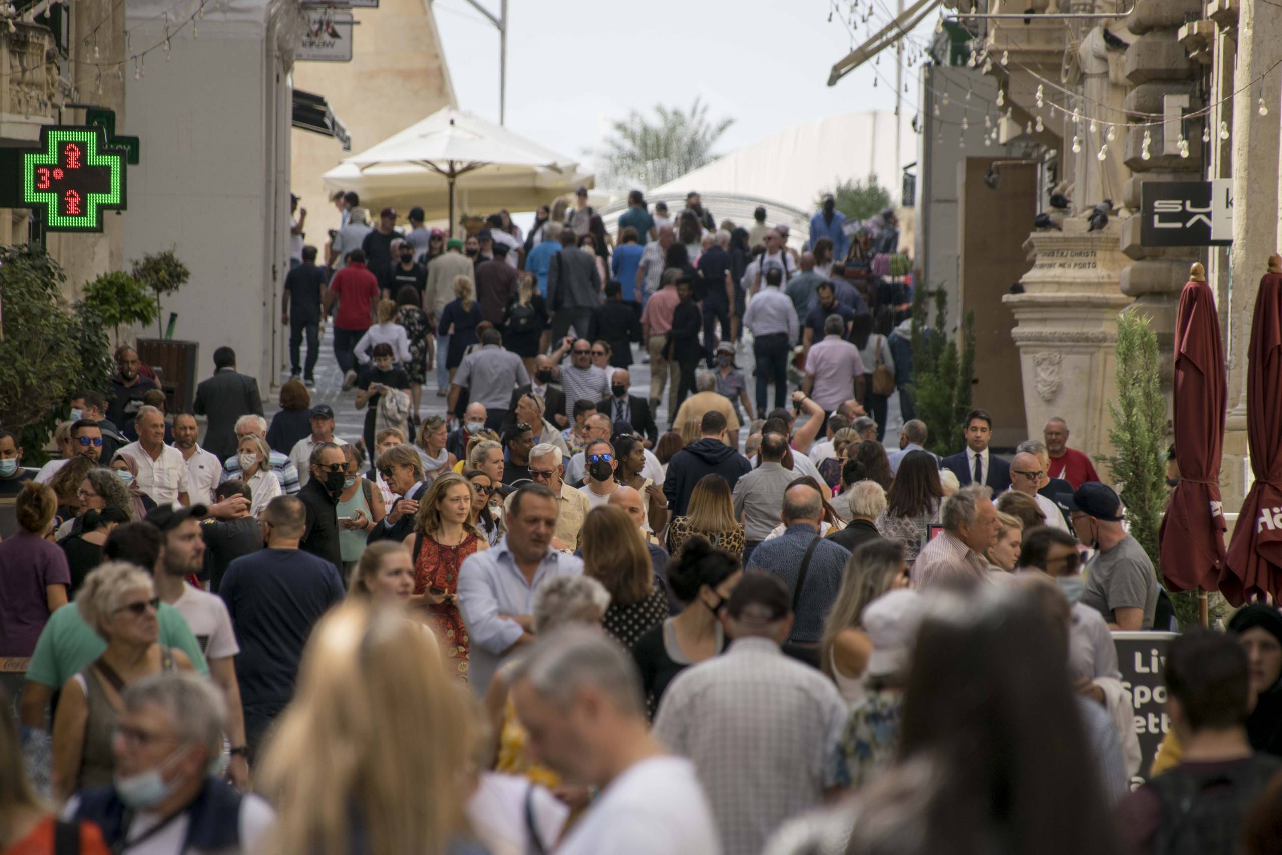Malta's population increased by 5.4% in a year