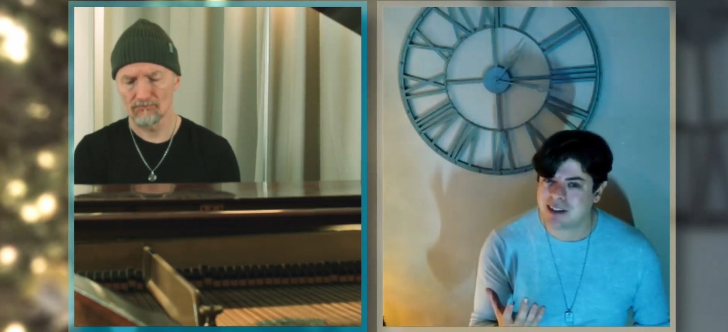 Kevin Borg b'kanzunetta tal-Milied ma' pjanist Żvediż