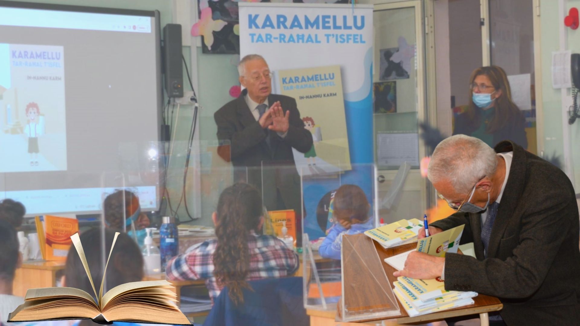 Local author Charles Buttigieg and students celebrate 'Children's Book Day'