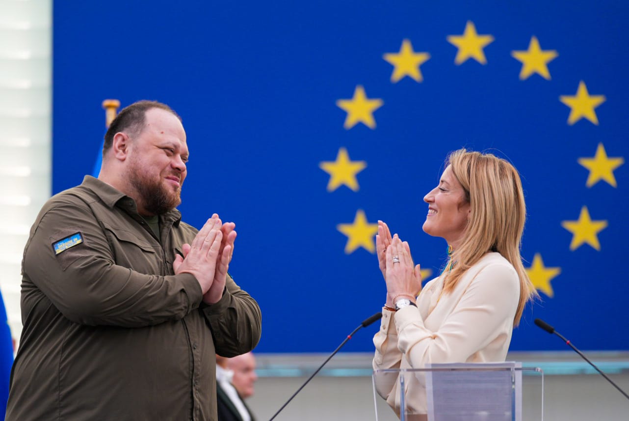 Ukraine's Stefanchuk pushes for EU membership in EP address