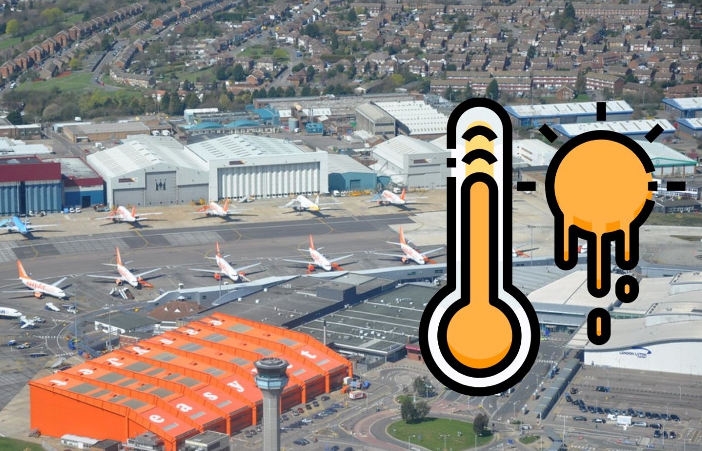 Luton airport runway melts as UK temperatures hit new record