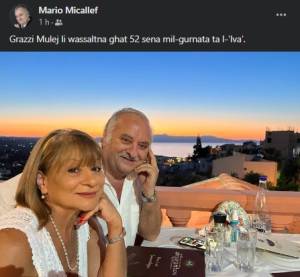 "Grazzi Mulej li wassaltna għat-52 sena mill-ġurnata tal-'Iva'" - Mario ...