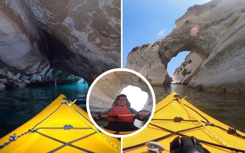 Watch: Kayaker explores 100m long sea cave in Munxar