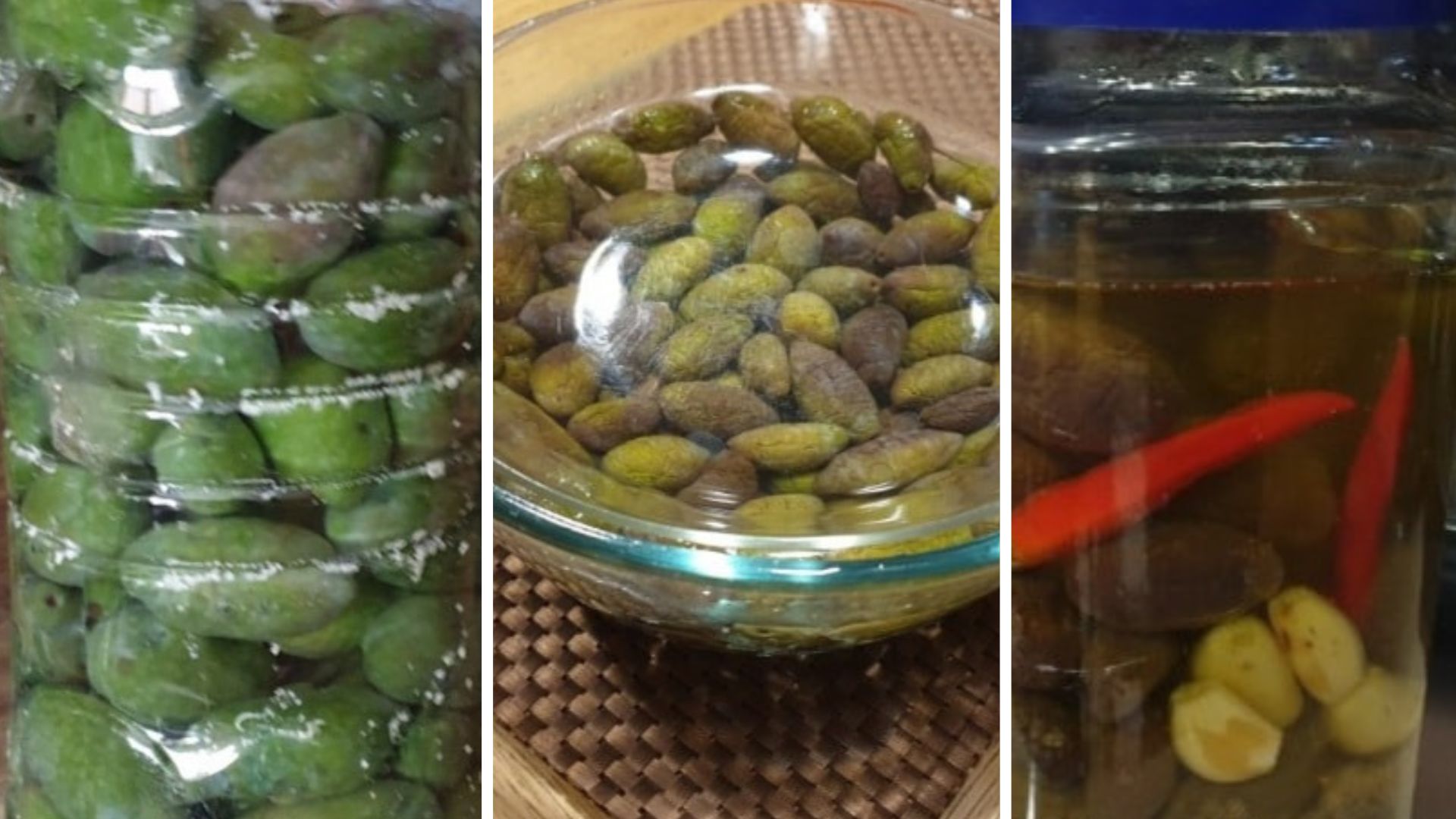 The process of making marinated olives