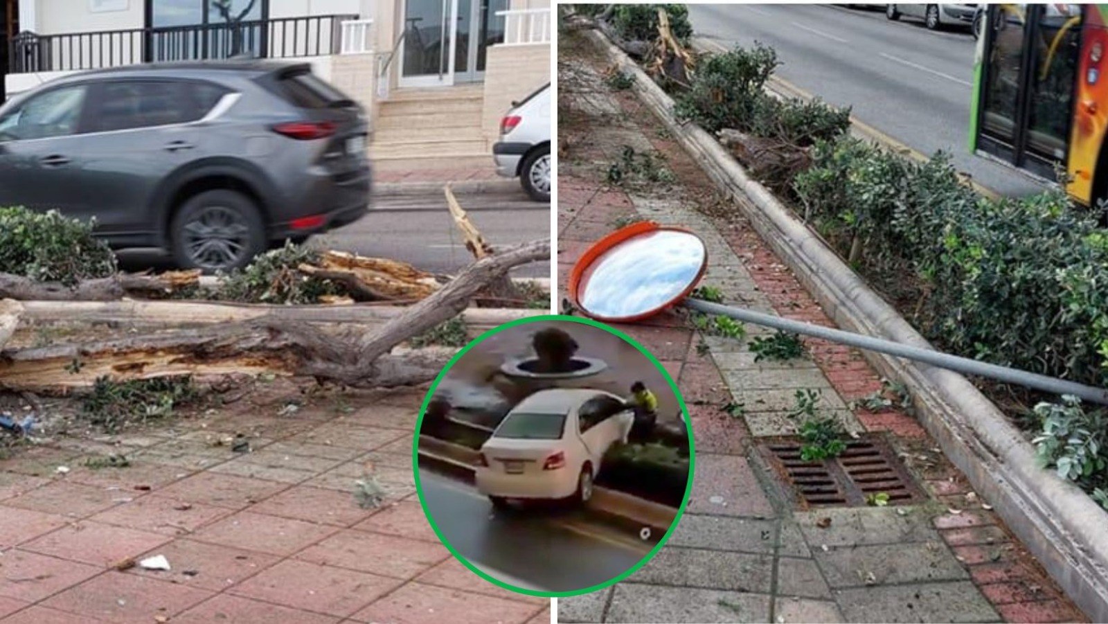 Karozza tispiċċa fuq il-promenade f'Tas-Sliema