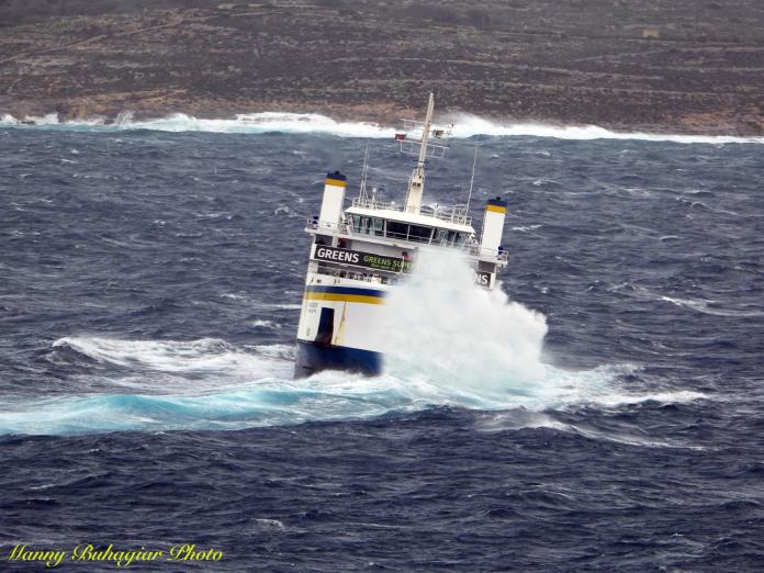 "Chaos" on board the Gozo Channel due to bad weather