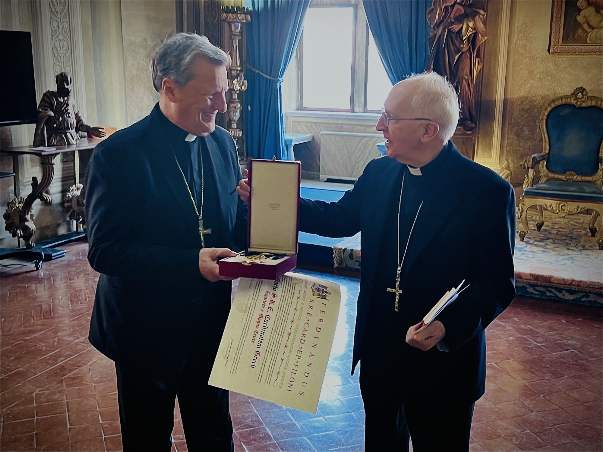 Cardinal Grech made Knight Grand Cross of Order of the Holy Sepulchre ...