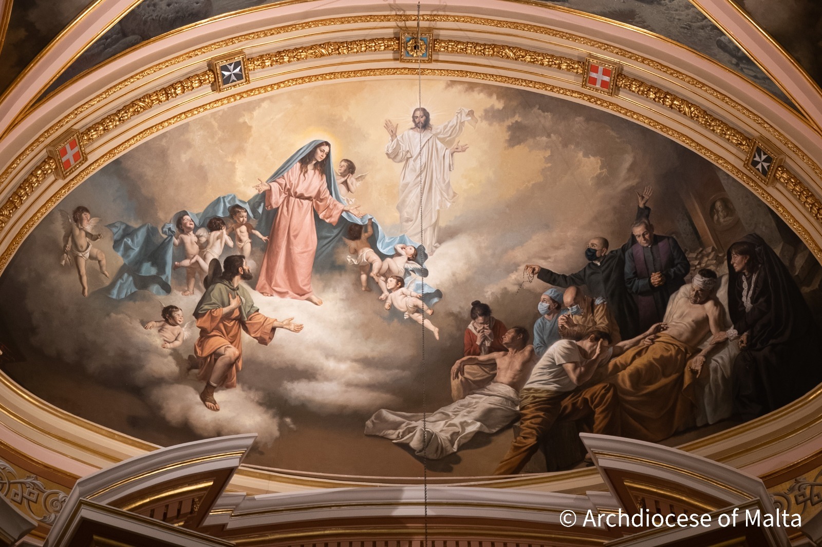 Il-Covid-19 u l-pesta fost it-temi tal-pitturi ġodda mas-saqaf tal ...