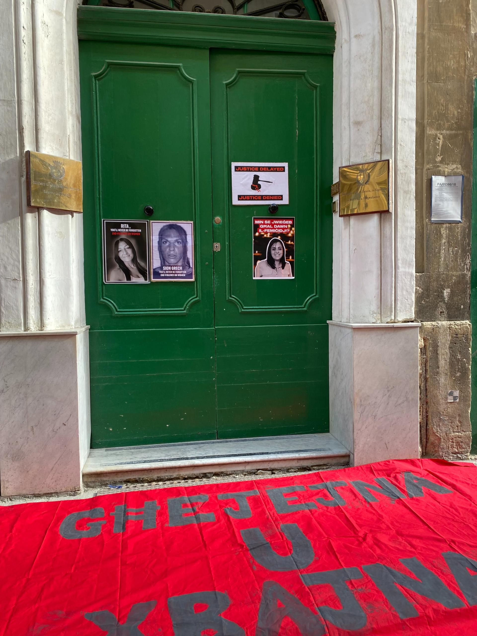 Activists take protest outside home affairs ministry ahead of Women's Day