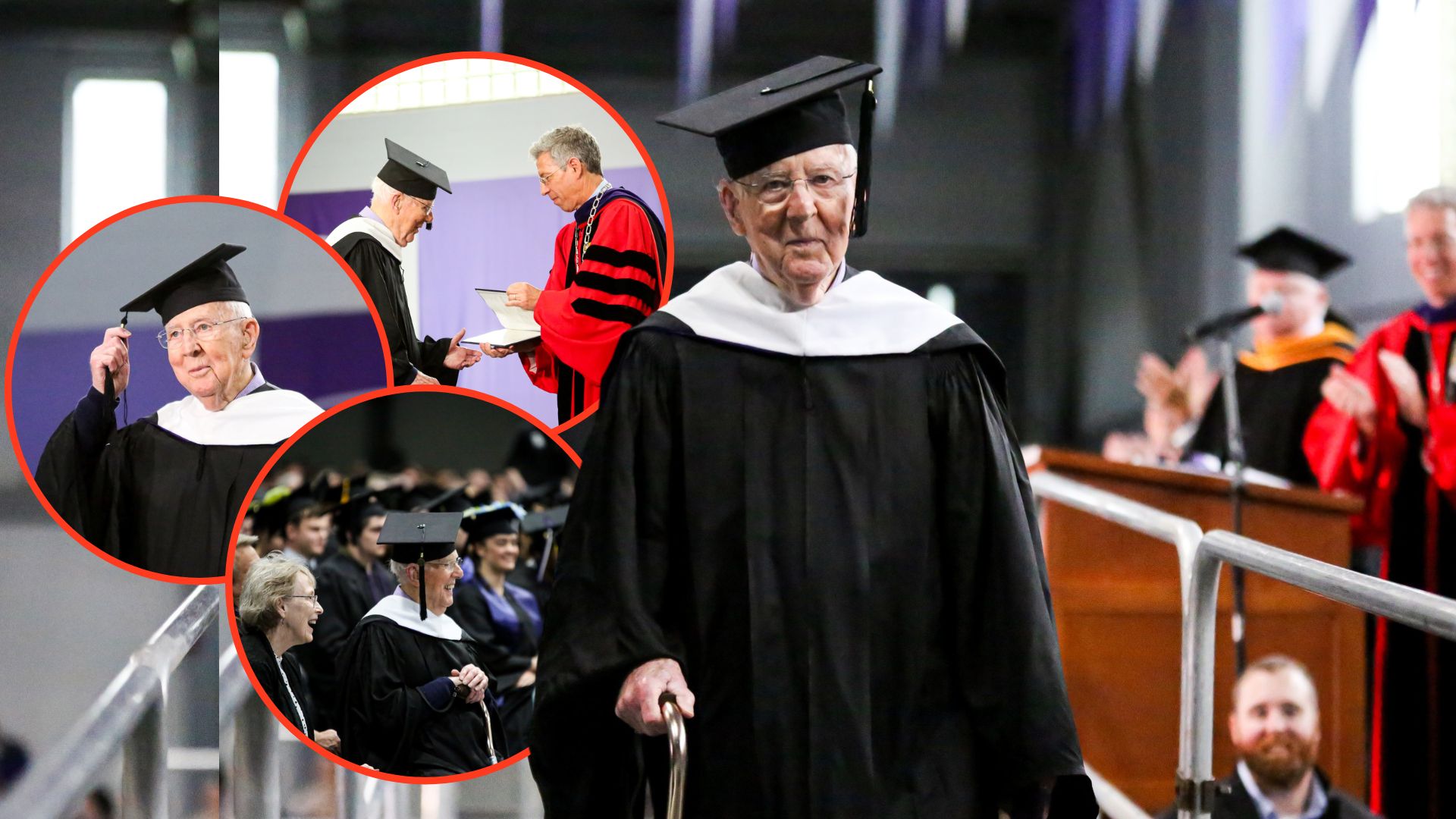 Ta' 101 sena attenda ċ-ċerimonja tal-gradwazzjoni ... 80 sena tard ...