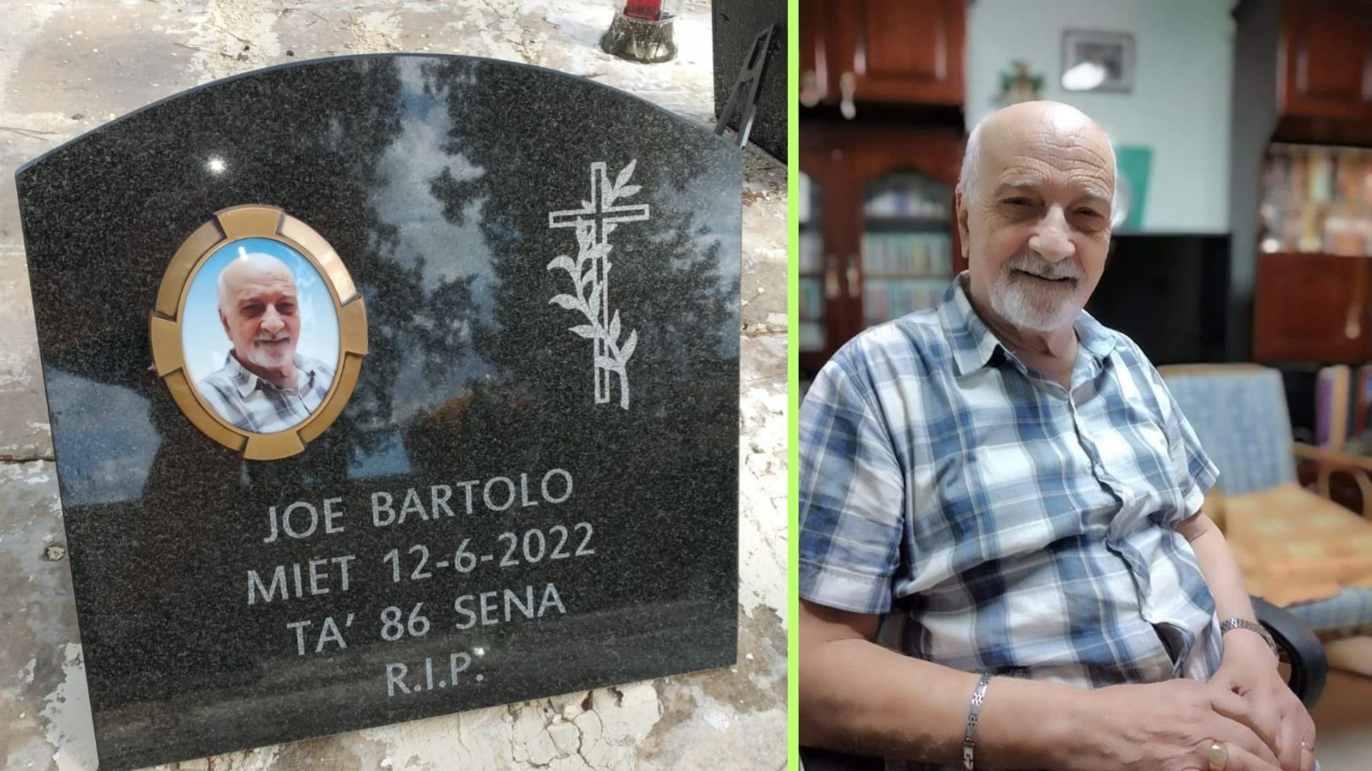 Sena mill-mewt tal-preżentatur u attur Joe Bartolo