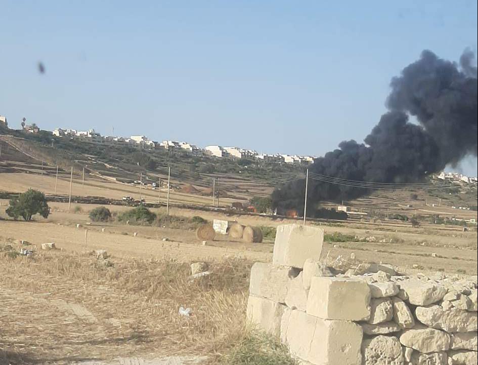 Trucks, rural room catch fire in Gozo