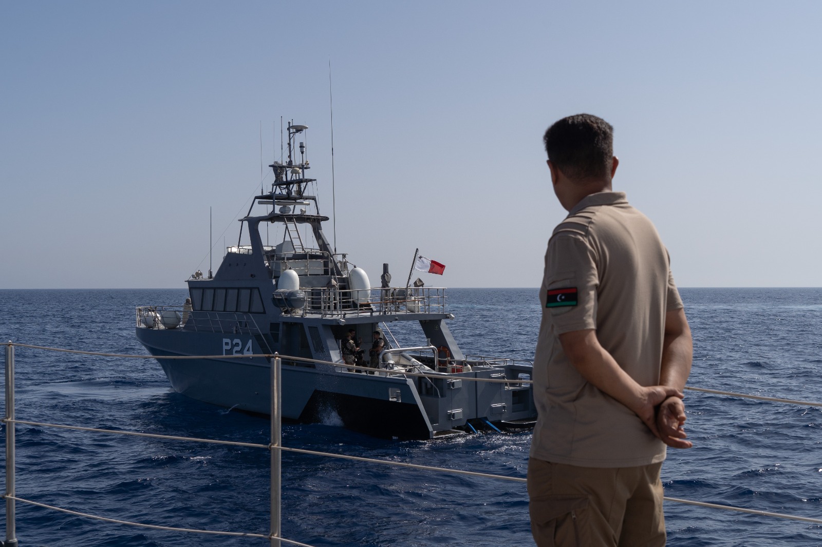 Members of the Maltese Armed Forces train alongside Libyan Coast Guard
