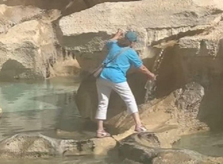 Watch: Tourist climbs into Trevi Fountain to fill water bottle - Newsbook