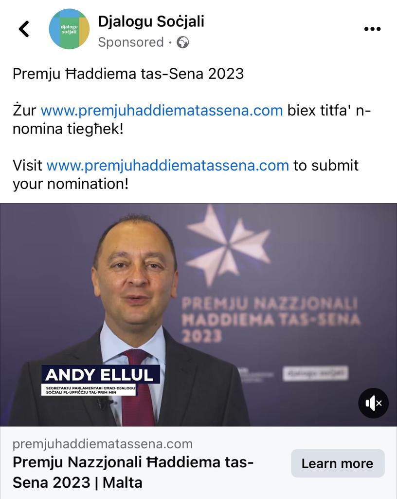 Il-PN jitlob investigazzjoni fuq riklam maħruġ minn Andy Ellul