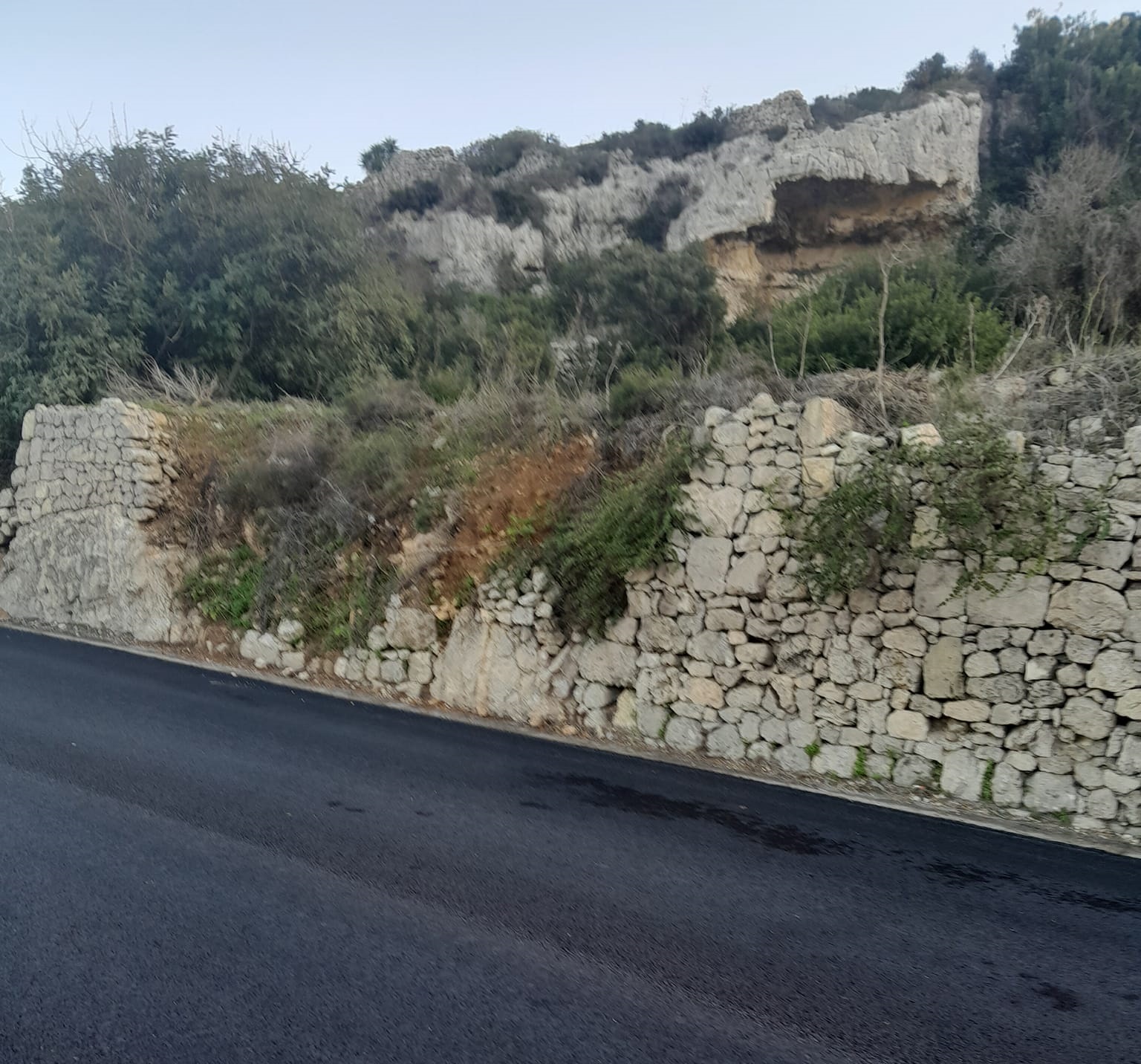 Motorcyclist skids after rocks collapse at Selmun Hill
