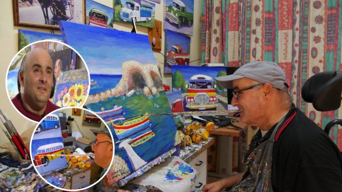 Imut l-artist Michael Vassallo; kien ipinġi b'ħalqu