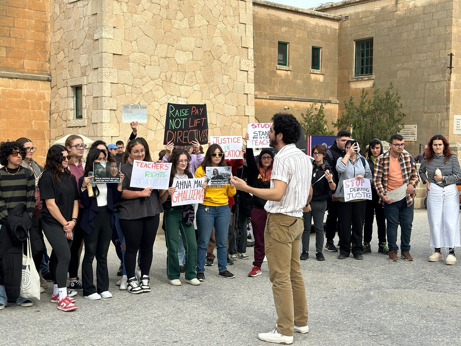 MCAST students stage walkout in solidarity with educators amid ongoing ...