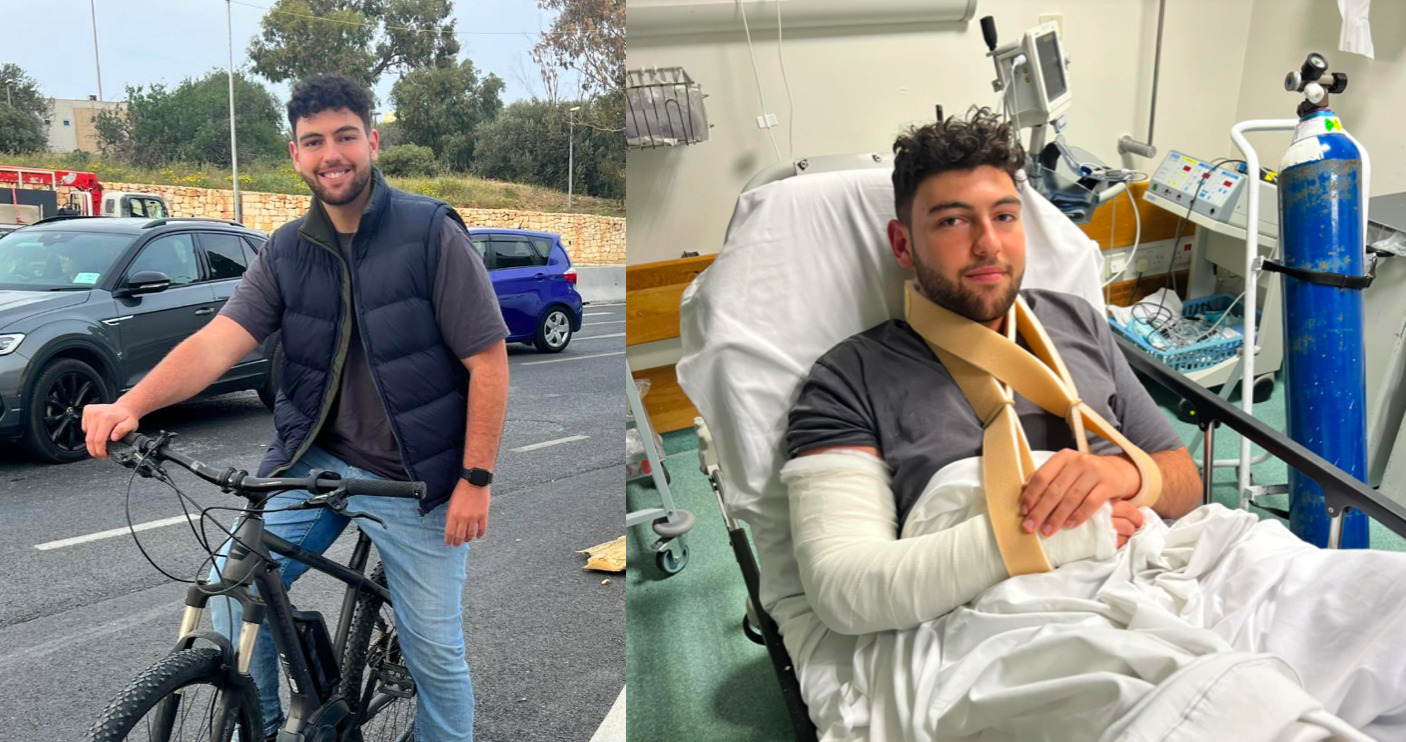 Local council hopeful’s bike ride ends in double arm fracture