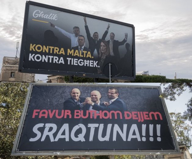 Il-battalja bil-billboards: Il-PL u l-PN jinvadu Malta b'messaġġi negattivi