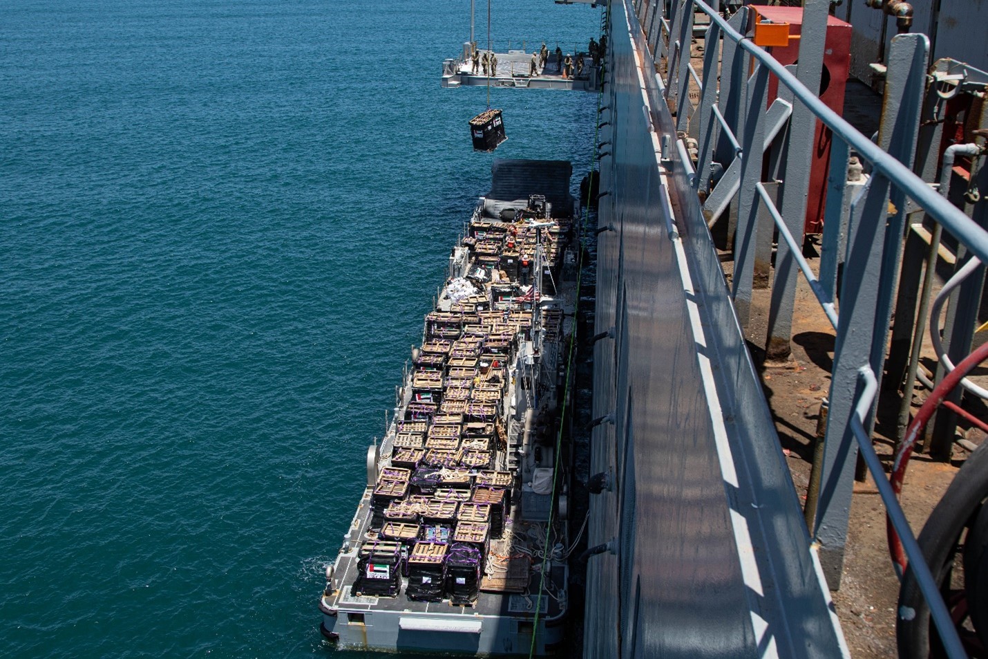 Vessels supporting US-built aid pier in Gaza drift away in rough seas