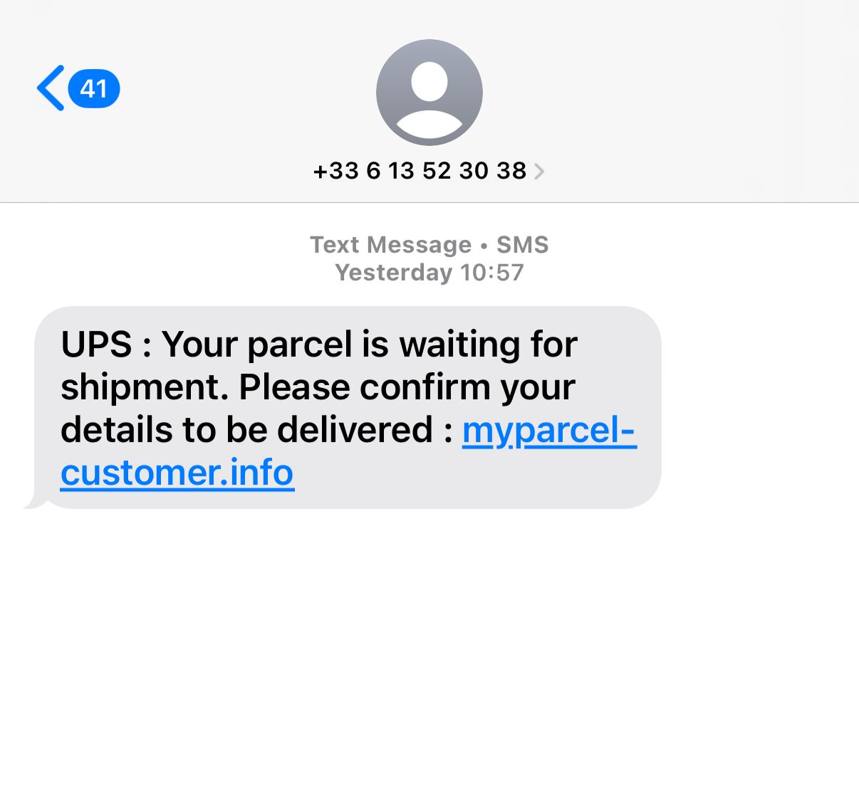 Police issue warning on text message parcel scam