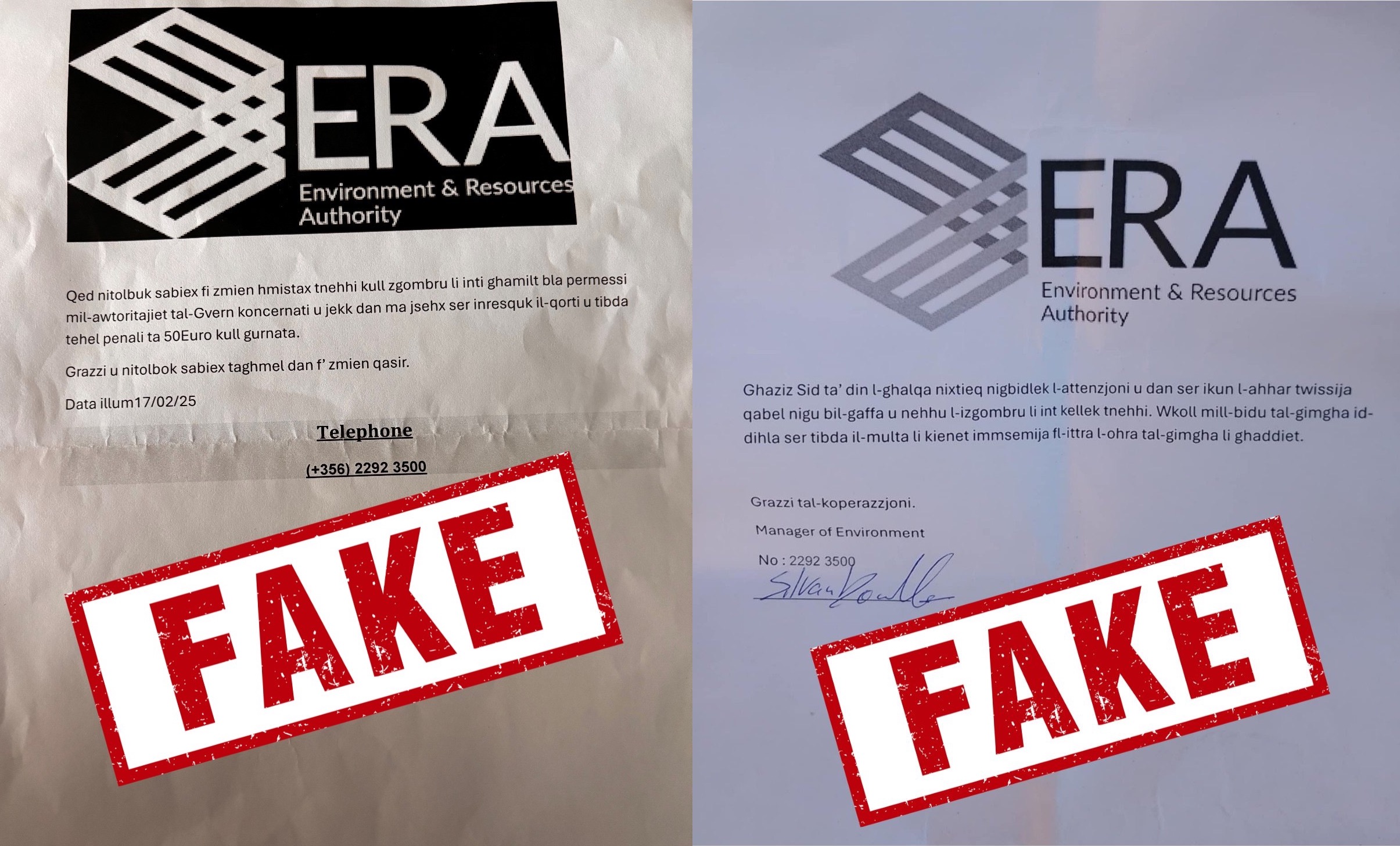 ERA warns public of fraudulent letters threatening legal action - Newsbook