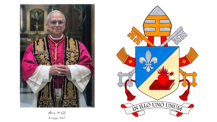 Il-motto u l-arma araldika tal-Papa Ljun XIV
