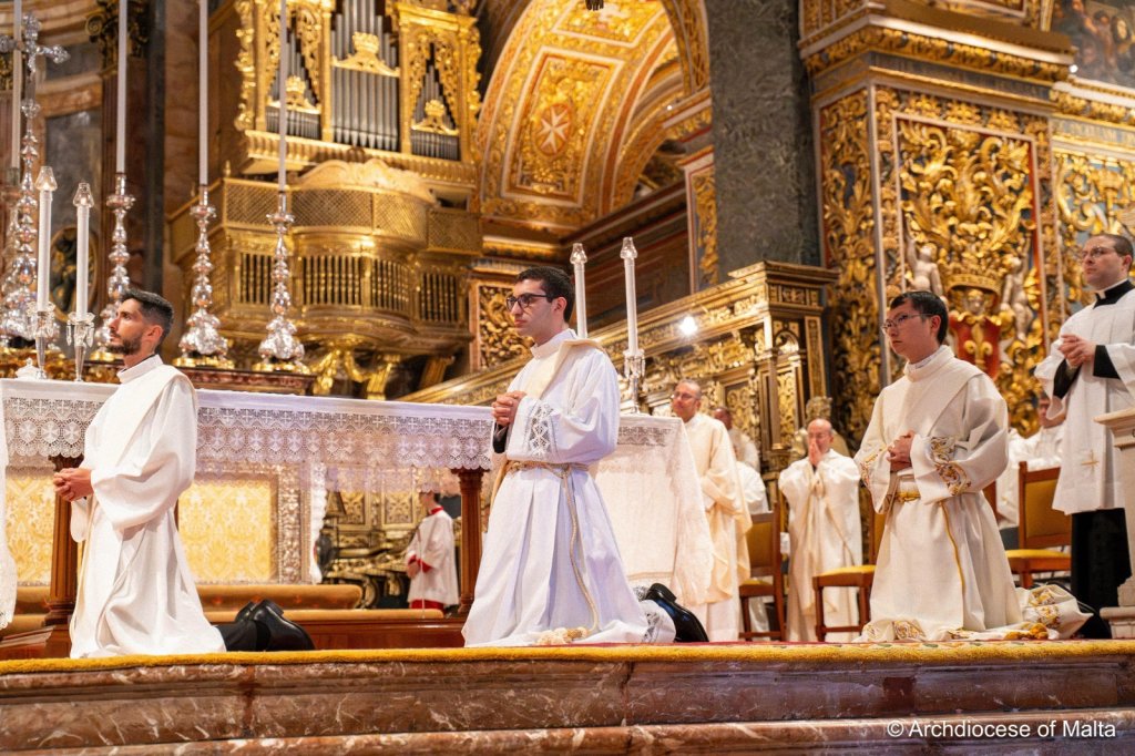 Three new priests ordained by Archbishop Charles Scicluna