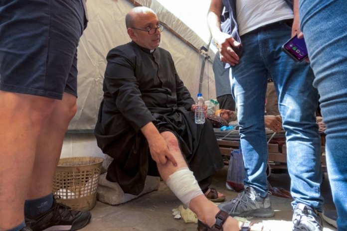 Israeli tank strike on Gaza's only Catholic church leaves two dead ...