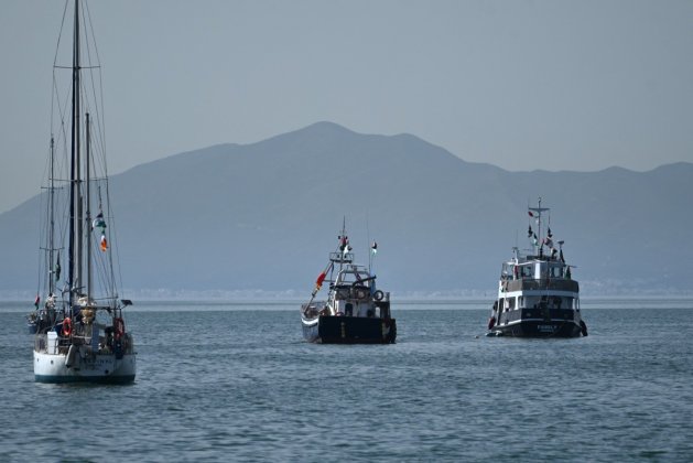 Gaza aid flotilla vessel hit by drone off Tunisia, authorities deny attack