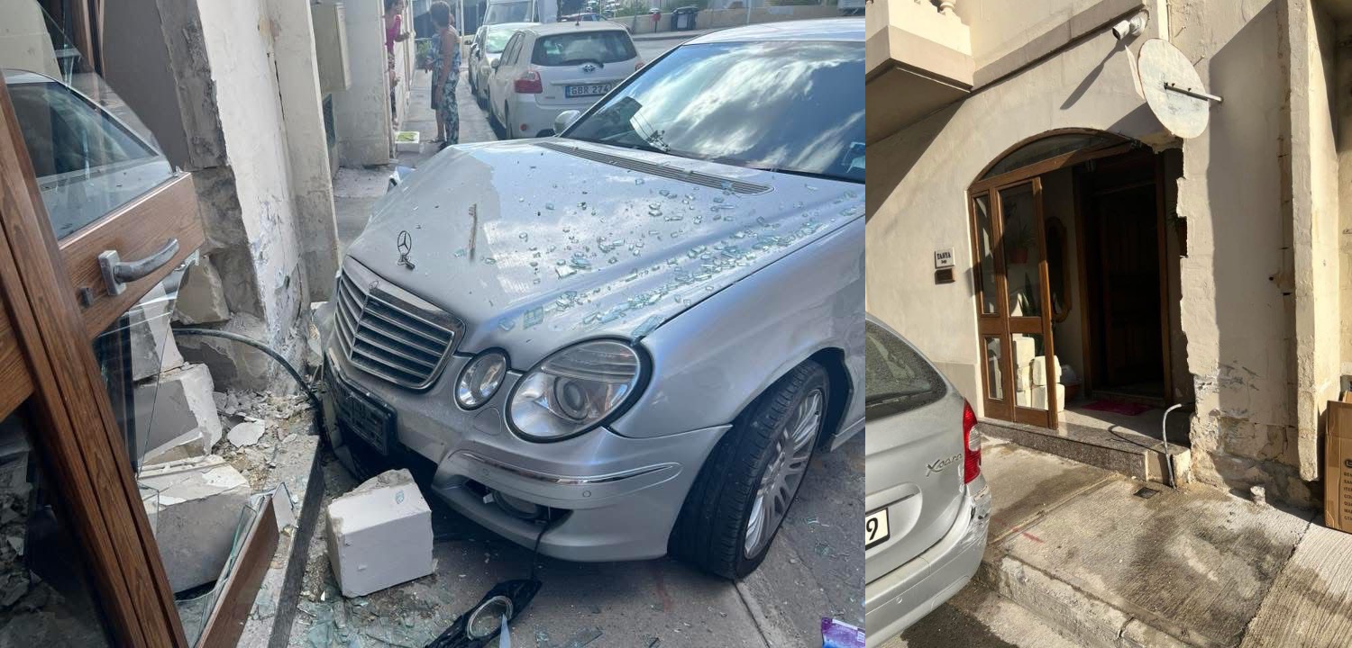 'Two seconds from death': Family's terror as car crashes into Marsa home