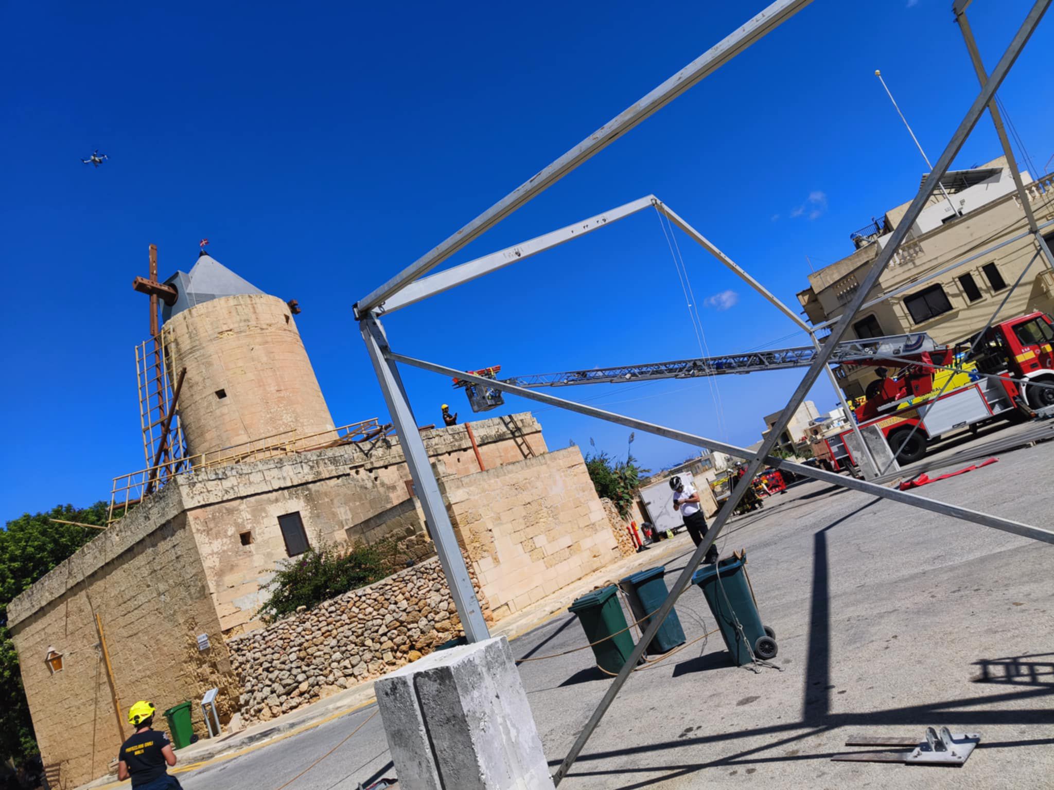 Four injured as historic Gozo windmill collapses