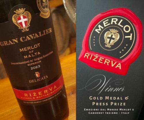 Delicata Gran Cavalier merlot strikes gold and wins press prize in Italy