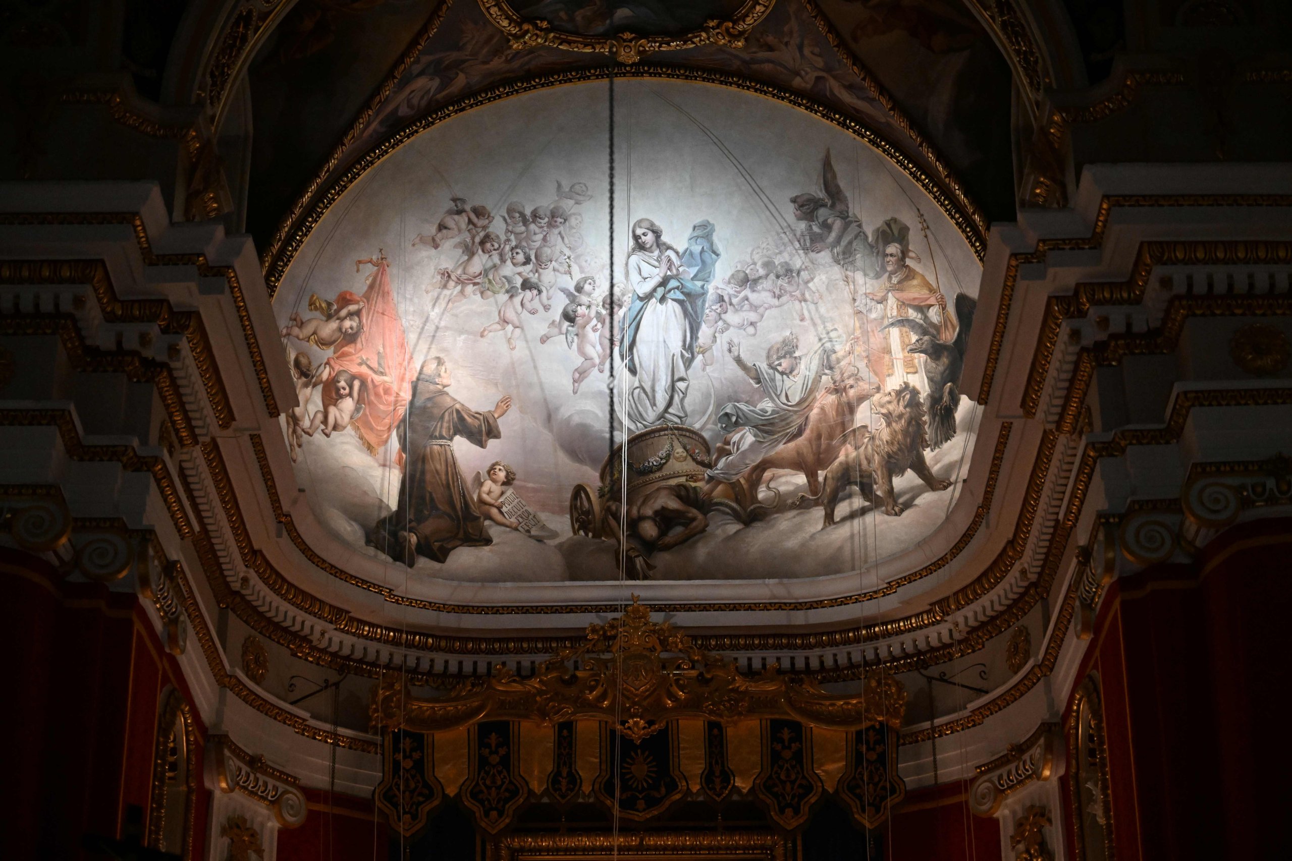 Giuseppe Calì painting at Sacro Cuor parish restored