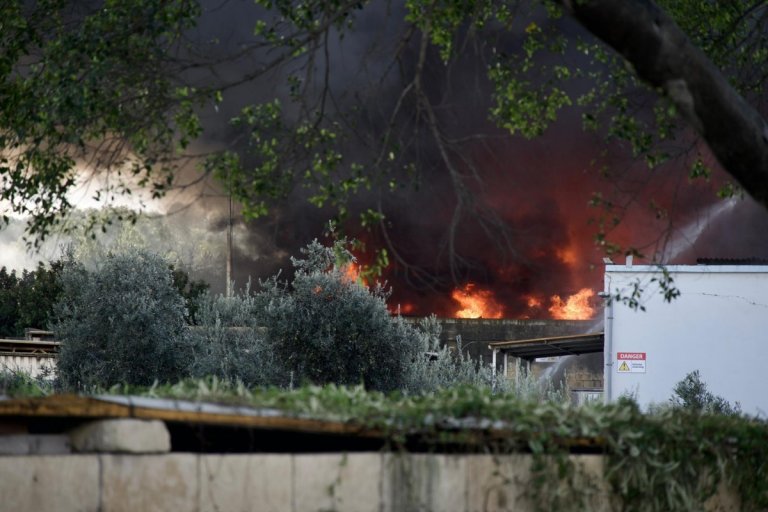 Fire erupts at scrapyard near Addolorata Cemetery in Marsa