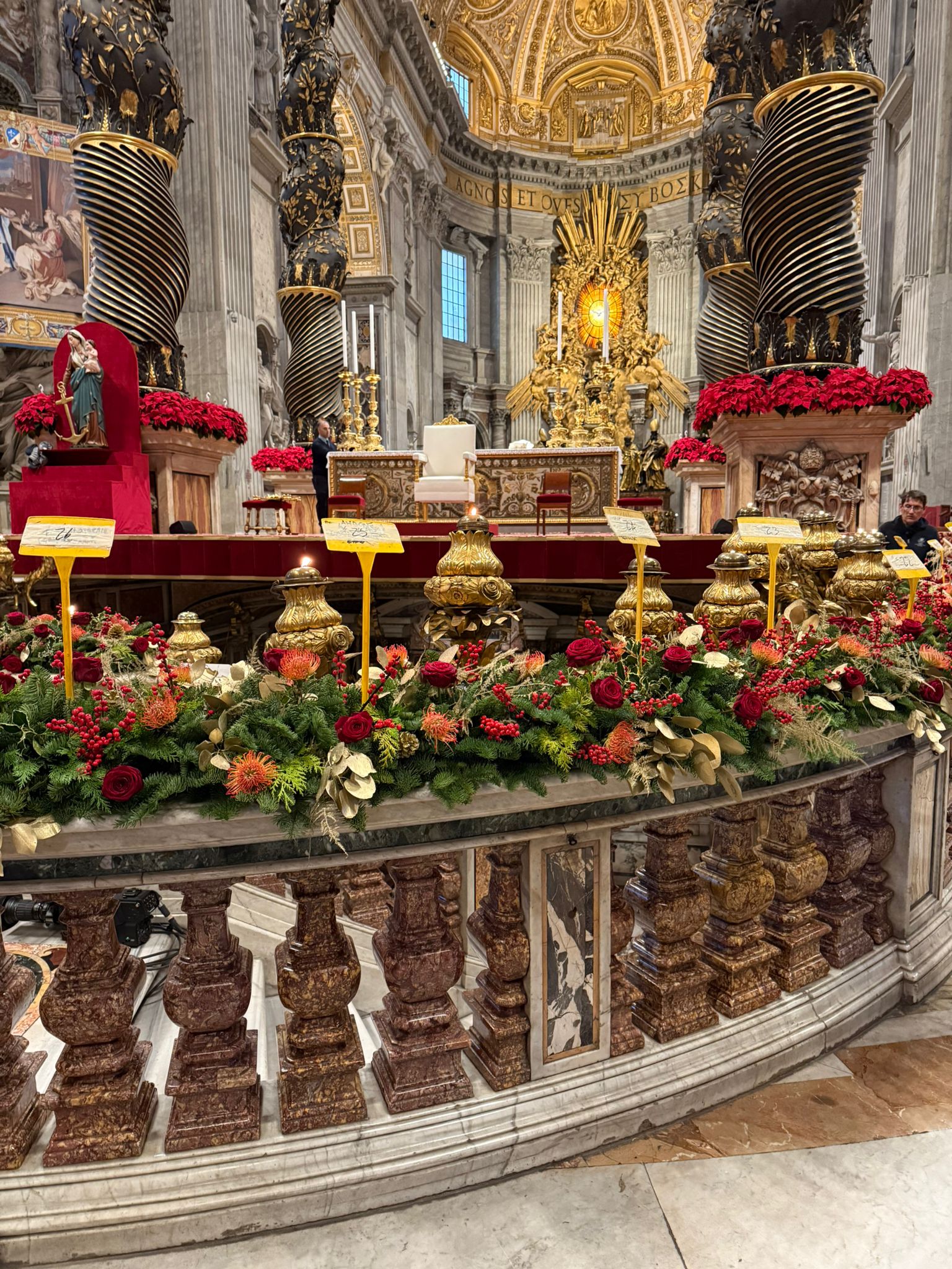 Maltese florist once more helps decorate St Peter’s Basilica for Christmas