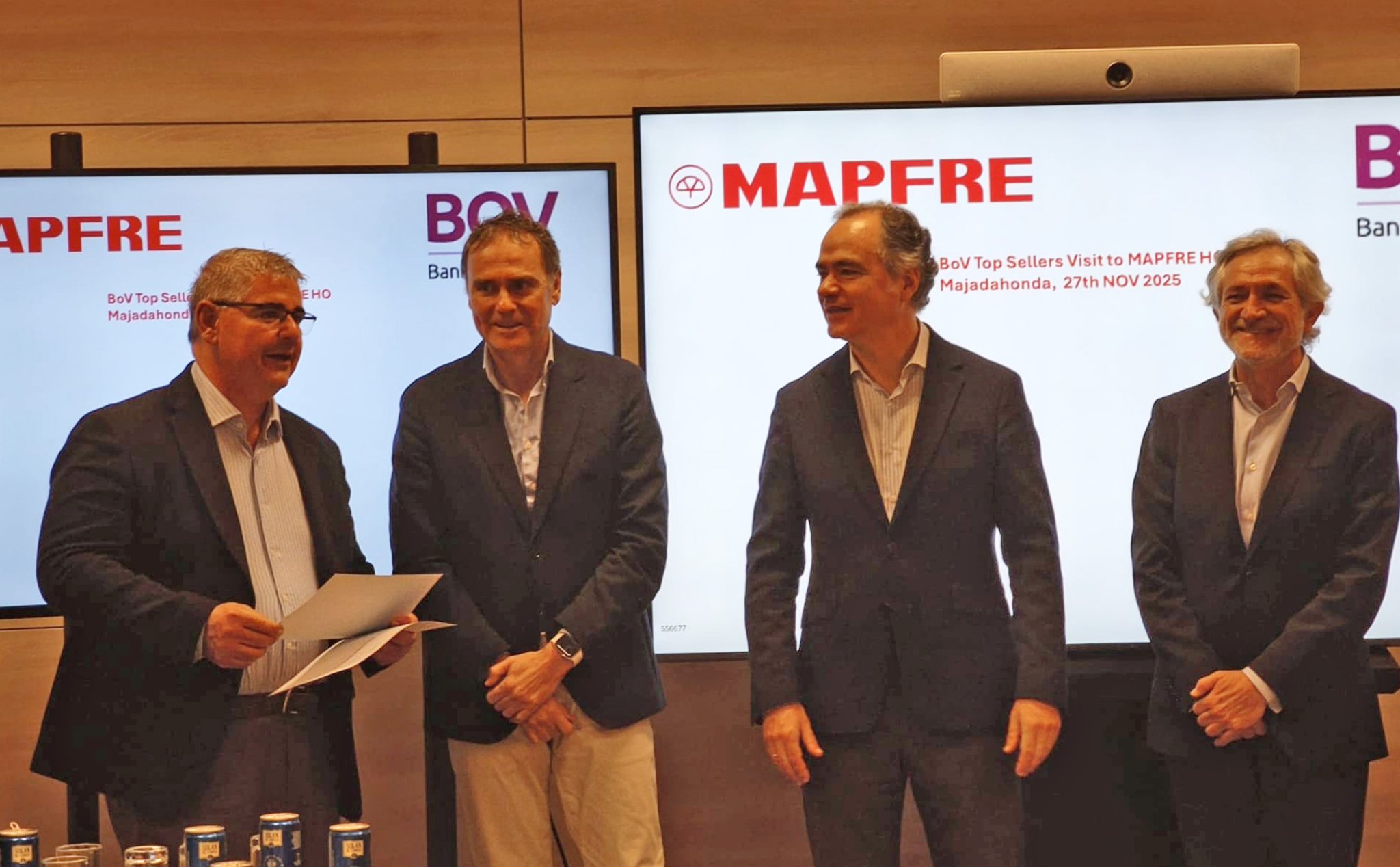 BOV employees celebrate with Mapfre Madrid experience