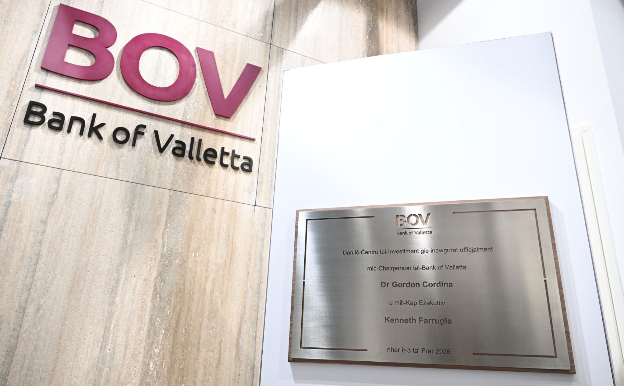 Bank of Valletta opens new investment centre in Tas-Sliema