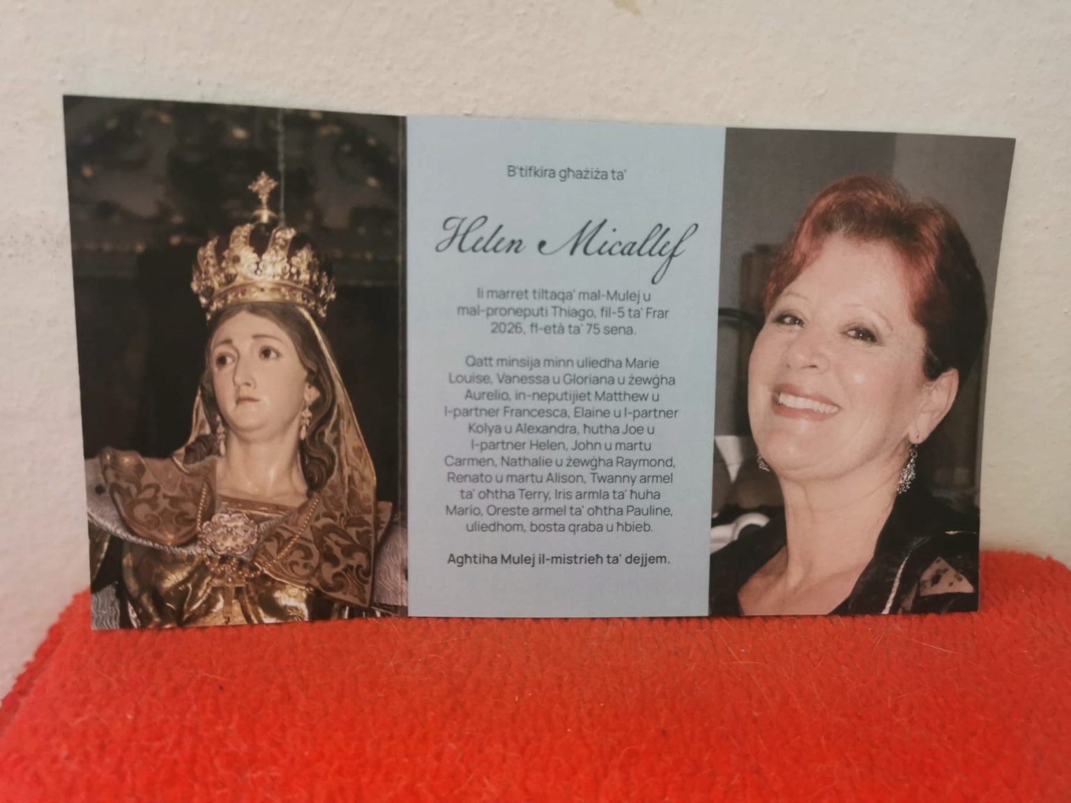 “Helen Micallef kienet taqsam it-talenti tagħha mal-oħrajn u qatt ma ...